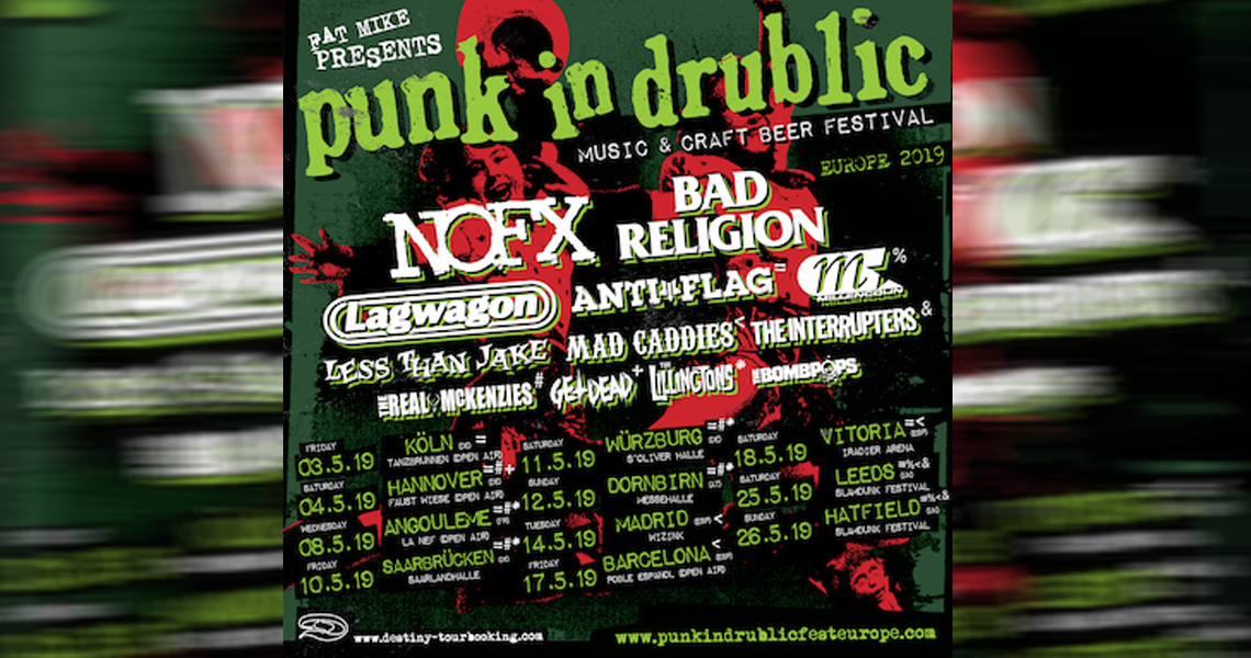 Punk In Drublic-Festivaltour 2019 auch in Deutschland - Moshpit Passion